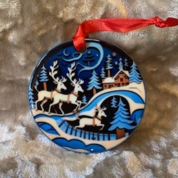 Holiday | Ceramic Christmas Ornament Reindeer 2 | Poshmark